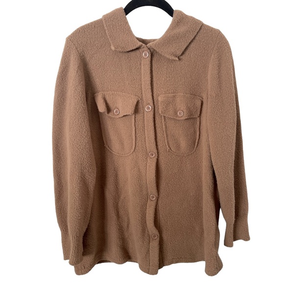 all : row | Jackets & Coats | All Row Button Front Camel Tan Shacket ...